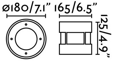 FARO 70589 - LED Venkovní nájezdové svítidlo SURIA-12 LED/12W/230V IK08 IP67