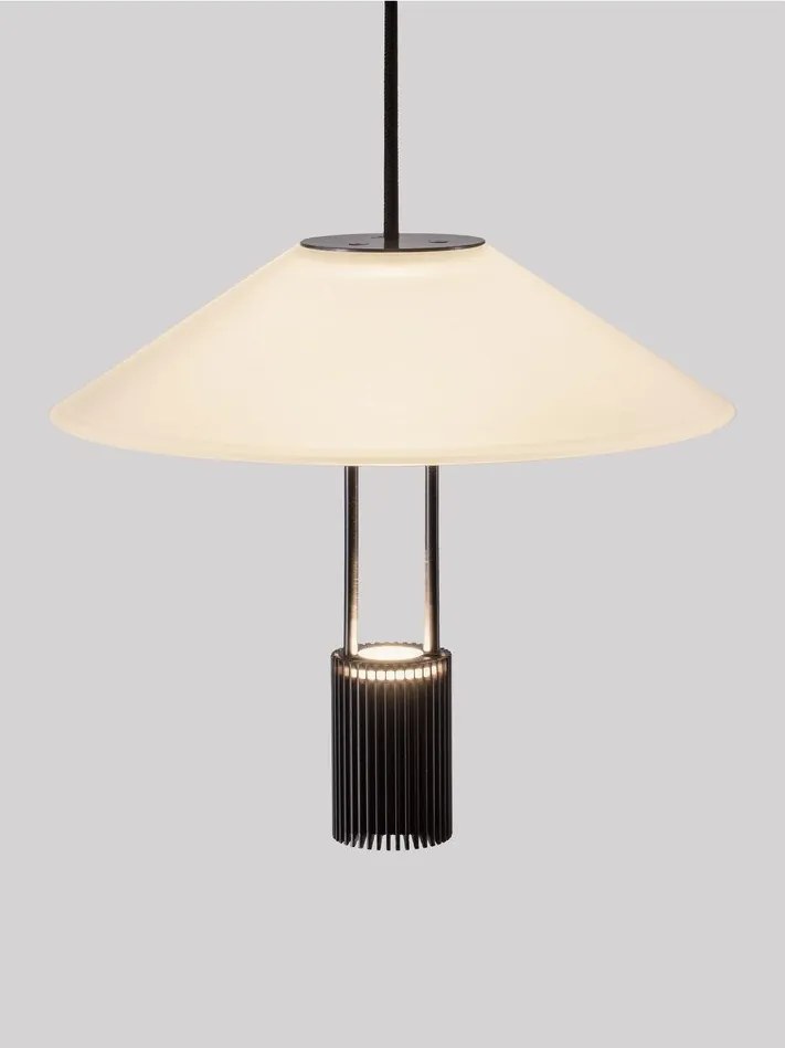 Matně černé hliníkové LED závěsné svítidlo se stínidlem z akrylového skla ø 22 cm Anafi – Nova Luce