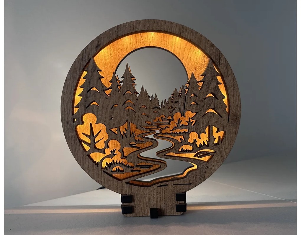 Li-Go "V lese" lampa 20x22cm provedení povrchu: dub světlý