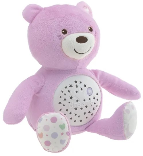 Chicco - Projektor s melodií BABY BEAR 3xAAA růžová
