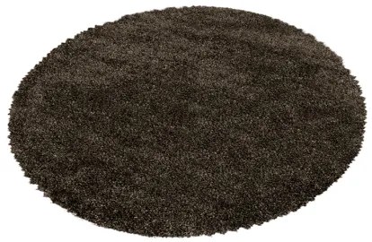 Koberce Breno Kusový koberec FLUFFY kruh 3500 Brown, Hnědá, 80 x 80 cm