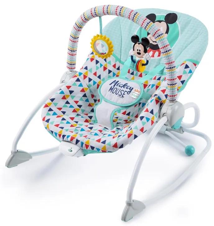 DISNEY BABY Houpátko vibrující Mickey Mouse Happy triangles 0 m+, do 18 kg, 2019