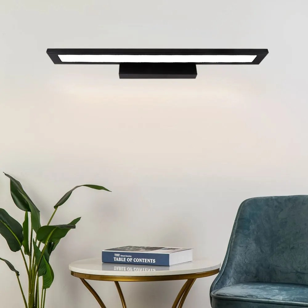 Toolight - LED nástěnná lampa nad zrcadlo 40cm 7W, 560lm, APP839-1W, černá, OSW-06664