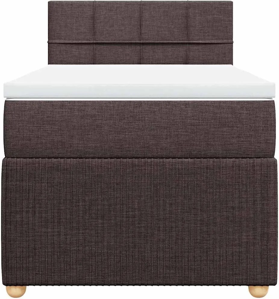 Box spring postel s matrací tmavě hnědá 80x200 cm textil 3287286