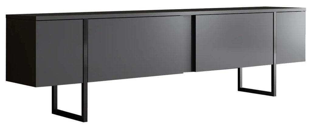 Hanah Home TV stolek Luxe - Anthracite, Black, Antracitová, Černá