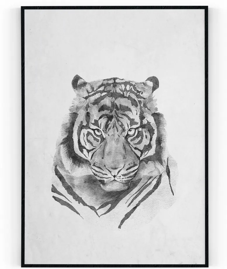 Plakát / Obraz Tygr Pololesklý saténový papír 210 g/m² A4 - 21 x 29,7 cm