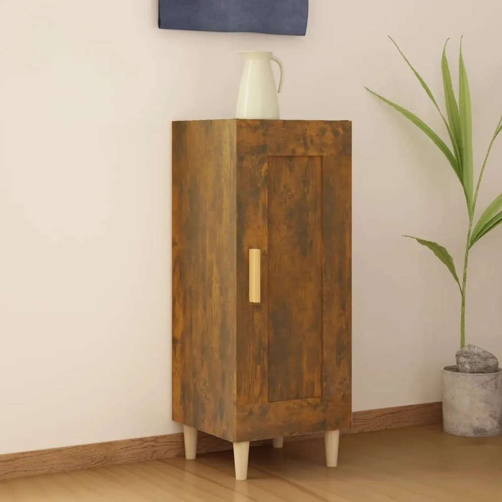 Příborník kouřový dub 34,5 x 34 x 90 cm kompozitní dřevo