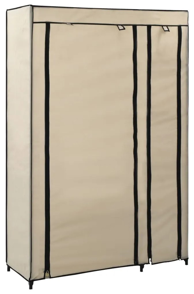 Skládací šatní skříň krémová 110 x 45 x 175 cm textil 282422