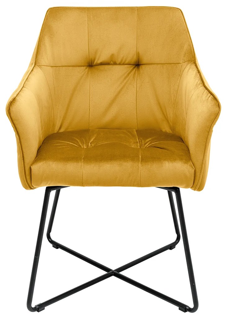 Noble Home Jídelní židle/křeslo LAVIO, žlutá