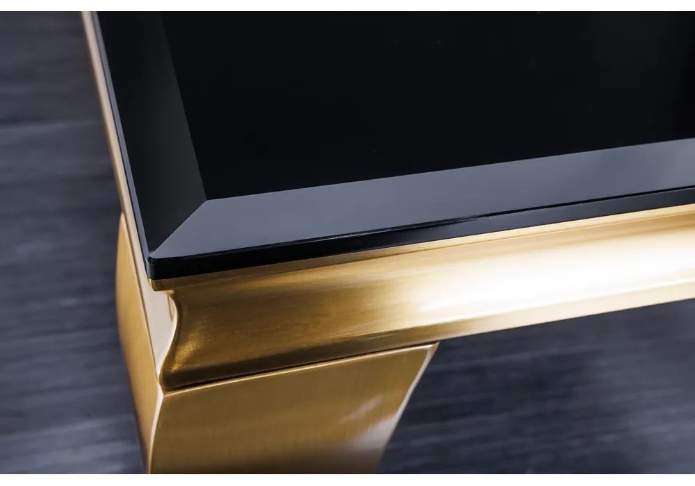 Massive home | Konferenční stolek MODERN BAROCCO GOLD 100 CM černý