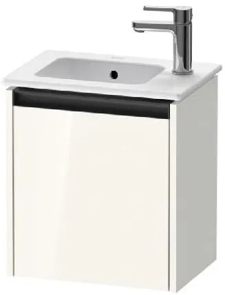 Duravit Ketho.2 - Umyvadlová skříňka 440x410x292 mm, 1 dvířka, panty vlevo, lesklá bílá K25060L22220000