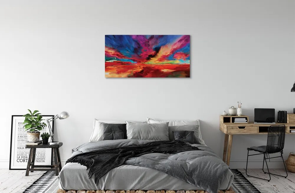 Obrazy na plátně barevné fraktály 140x70 cm