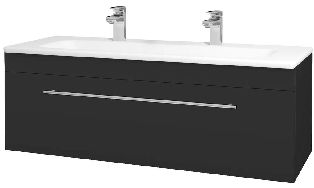 Dřevojas Koupelnová skříň ASTON SZZ 120 Varianta: D16  Beton tmavý / Úchytka T03 / D16 Beton tmavý