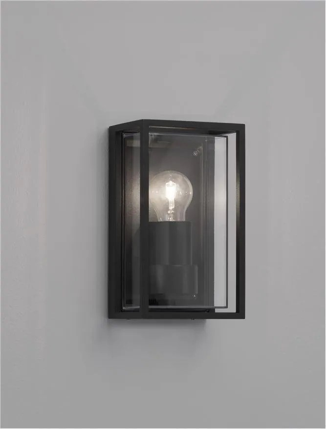 NV 9492760 Venkovní nástěnné svítidlo REGINA antracitový hliník čirý a matný akryl E27 1x12W 220-240V bez žárovky IP65 - NOVA LUCE