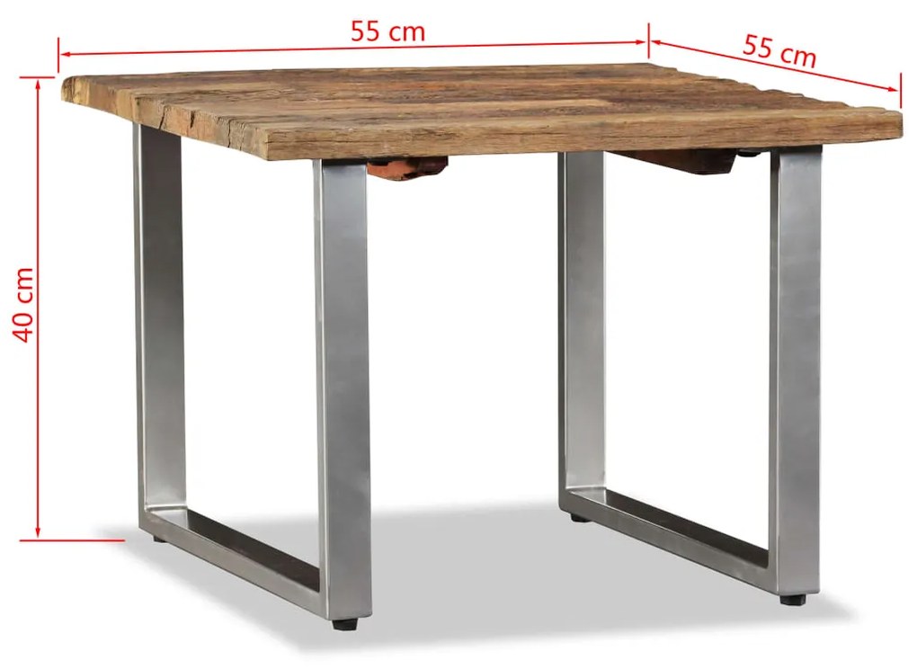 vidaXL Konferenční stůl masivní recyklované dřevo 55 x 55 x 40 cm