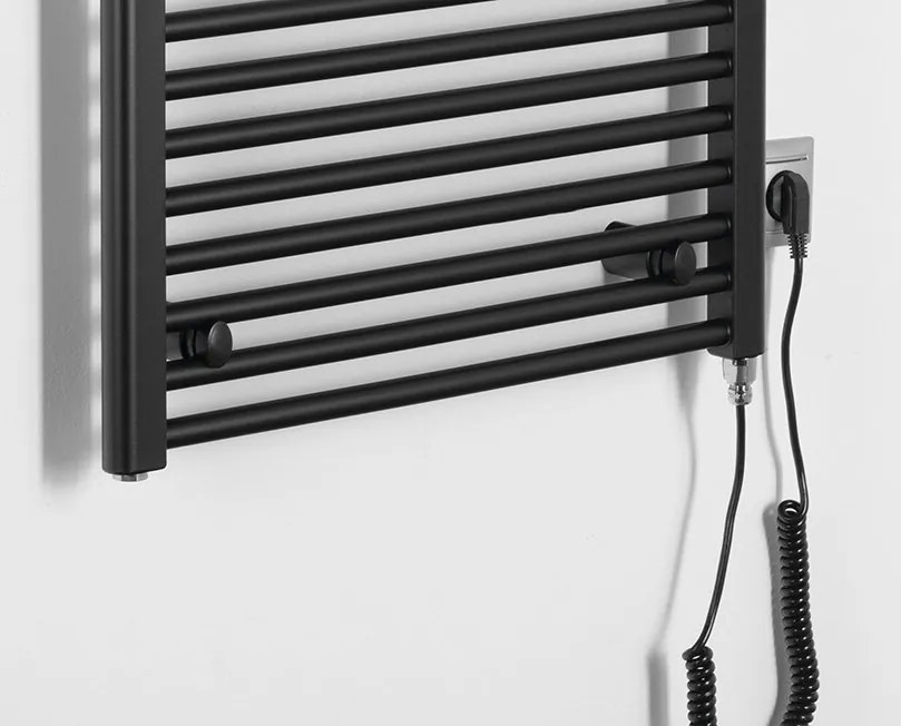 Aqualine Aqualine, DIRECT-E elektrické topné těleso, rovné, 600x1320 mm, 600 W, černá, ILE36TB