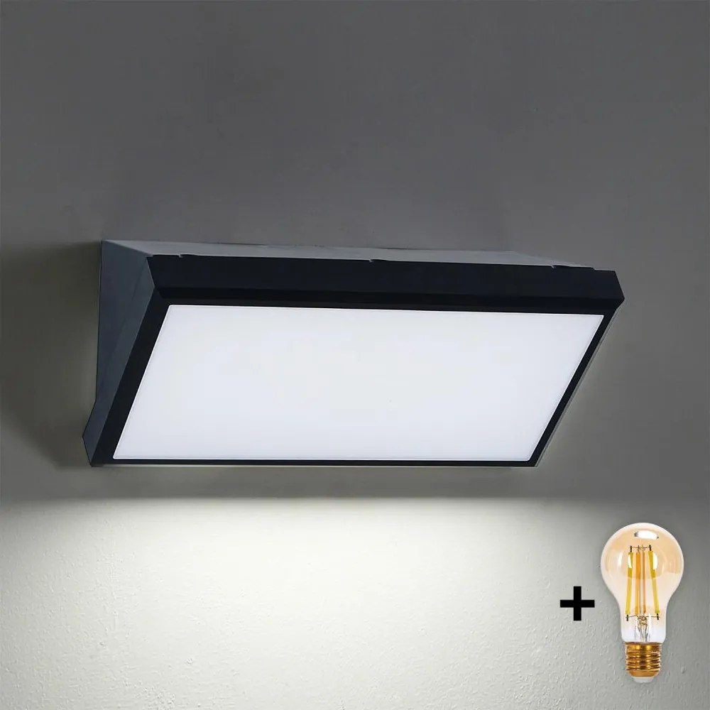 Brilagi-LED Stm ven nástěnné svít TRIANGLE 1xE27/6W/230V 2700-6500K IP65 černá