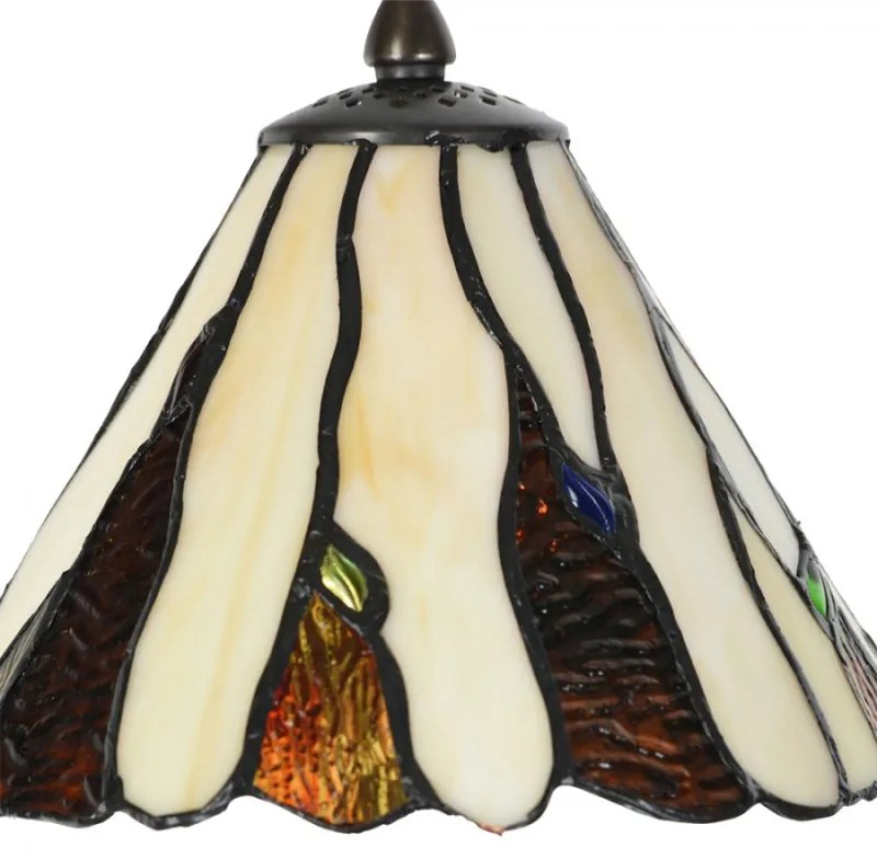 Stolní lampa Tiffany Vallois béžovo hnědá – 20x60 cm