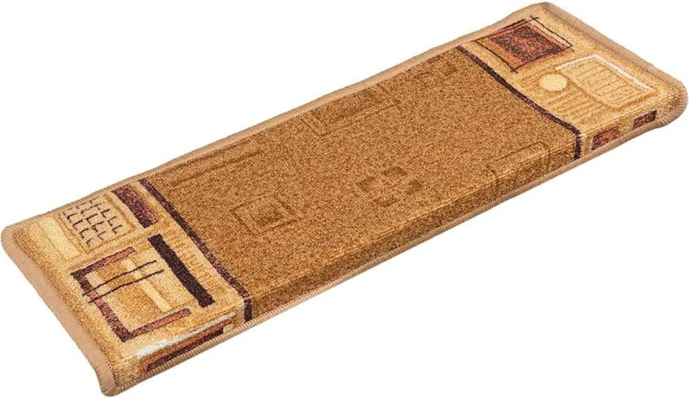 Nášlapy na schody samolepicí 5 ks 65x21x4 cm béžové 149840