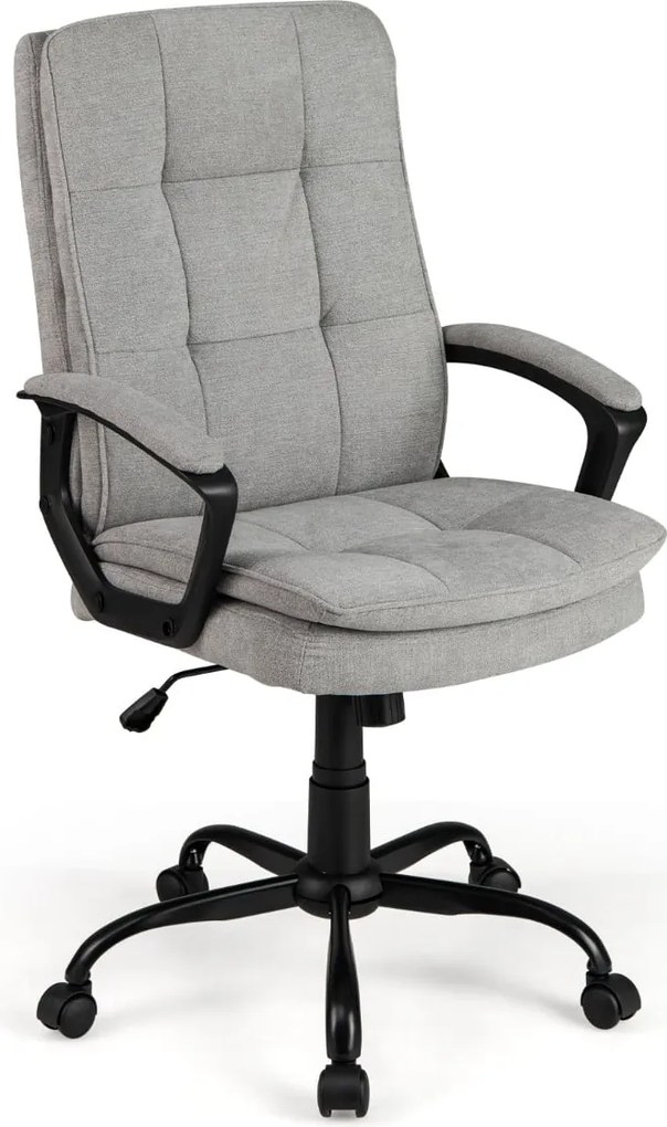 Costway Ergonomická kancelářská židle s područkami a kolečky Výškově