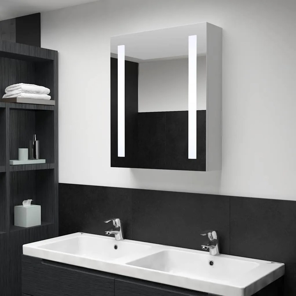 LED koupelnová skříňka se zrcadlem 50 x 13 x 70 cm 285117