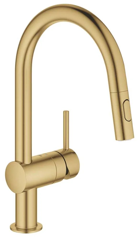 Grohe Minta - Dřezová baterie s výsuvnou sprškou, kartáčovaný Cool Sunrise 32321GN2