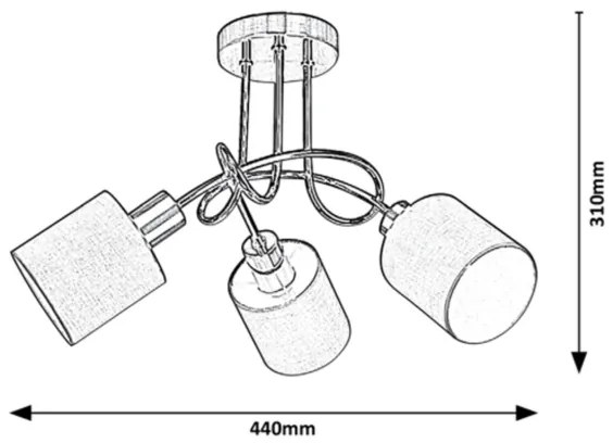 Rabalux - Přisazený lustr 3xE14/25W/230V