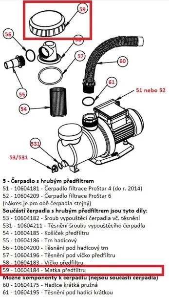 Marimex | Matka hrubého předfiltru filtrace ProStar | 10604184