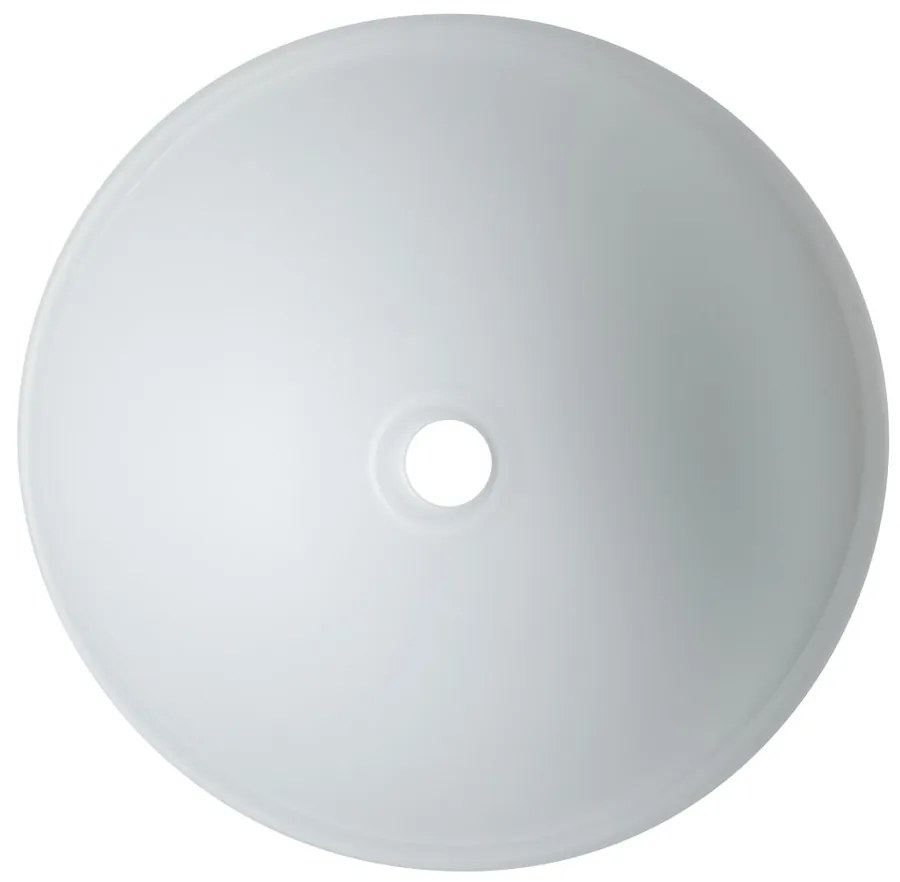 Sapho TELICA skleněné umyvadlo, průměr 42 cm, bílá mat TY181W