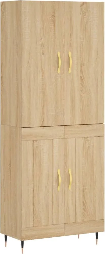 Skříň highboard dub sonoma 69,5 x 34 x 180 cm kompozitní dřevo 3195774