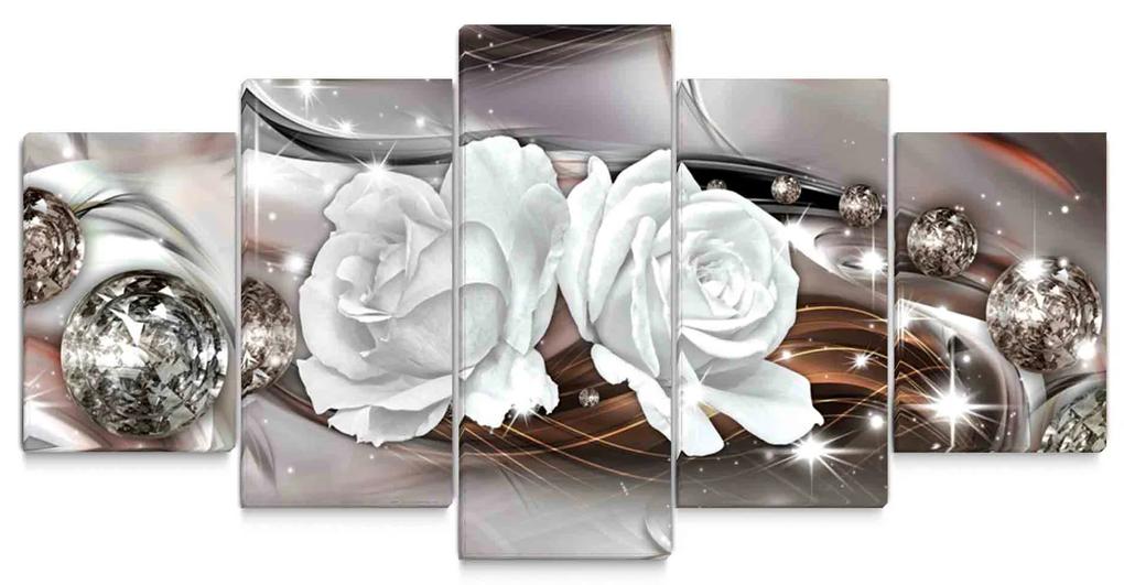 Malvis ® Obraz Abstraktní růže Velikost: třídílný obdélník - 120x80 cm