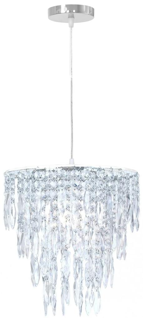 Toolight, závěsné stropní svítidlo Glamour Crystal 1xE14 392180, stříbrná, OSW-04006