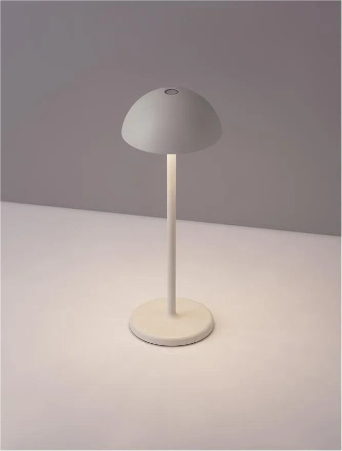 NV 9281380 Venkovní stolní lampa ROSE bílý hliník a akryl LED 1W 3000K 5V DC IP54 vypínač na těle / USB kabel - NOVA LUCE