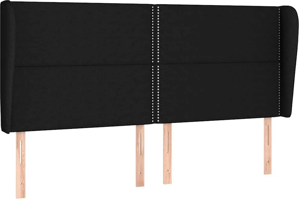 Box spring postel s matrací černá 200x200 cm textil 3127911