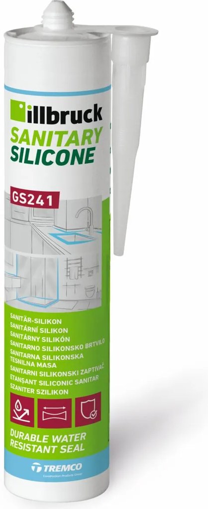 Illbruck sanitární silikonový tmel GS241 kartuš 310ml transparent