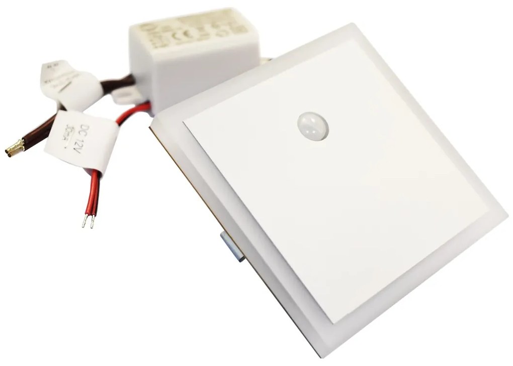 Schodišťové LED svítidlo Evo, 1x LED 0,6w, 4000k, w, pohybový senzor