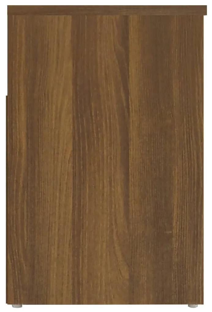 Lavice s botníkem hnědý dub 60 x 30 x 45 cm kompozitní dřevo - Default Title
