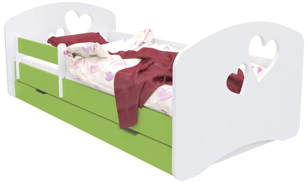 Dětská postel s úložným prostorem DESIGN 200 x 90 cm L10 SRDCE