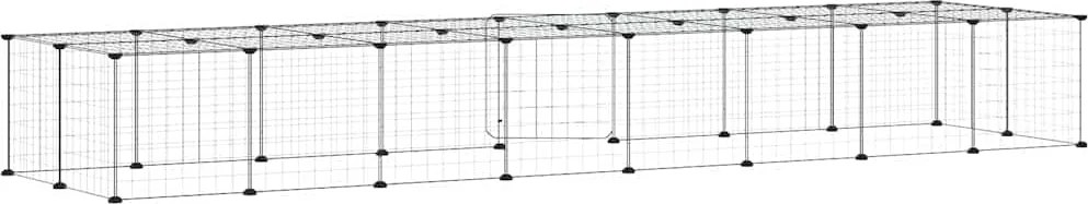 36panelová ohrádka pro zvířata s dvířky černá 280 x 70 x 35 cm ocel 3114057