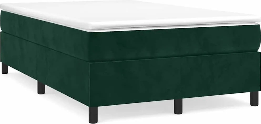 Rám postele s boxspringem tmavě zelená 120 x 200 cm samet 3121111