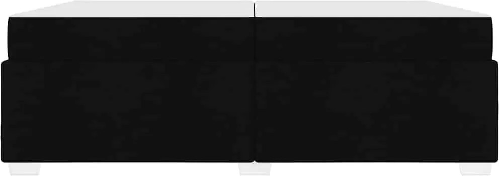 Rám postele s matrací Černá 200 x 200 cm textil 3399210