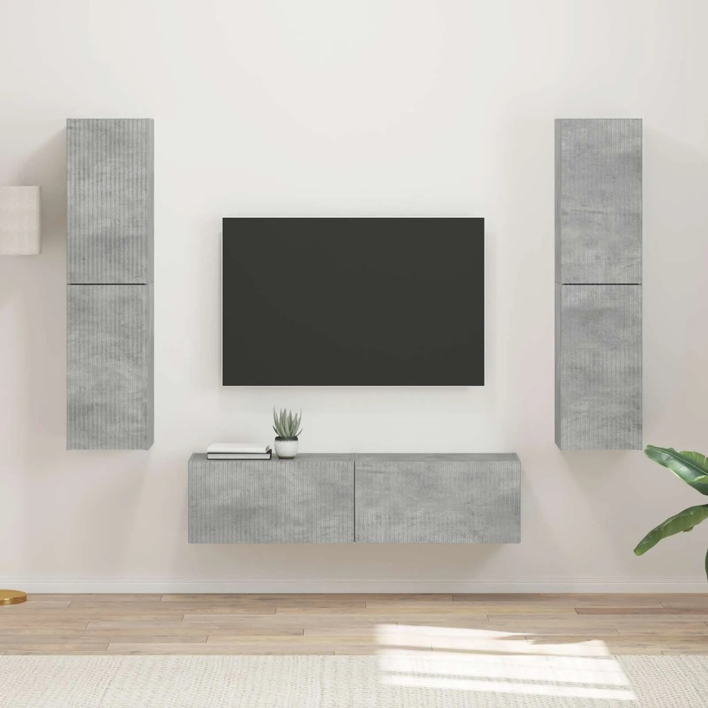 Sestava TV skříněk 6 ks Betonově šedá Kompozitní dřevo 3409126