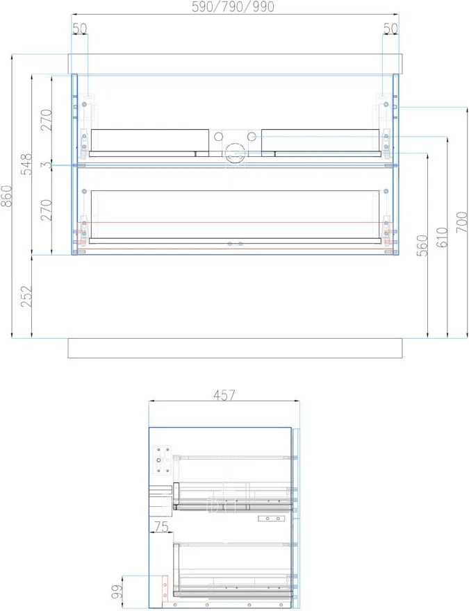 Mereo Mereo, Siena, koupelnová skříňka 80 cm, bílá, antracit, černá , multicolor - RAL lesk nebo RAL mat, CN441S