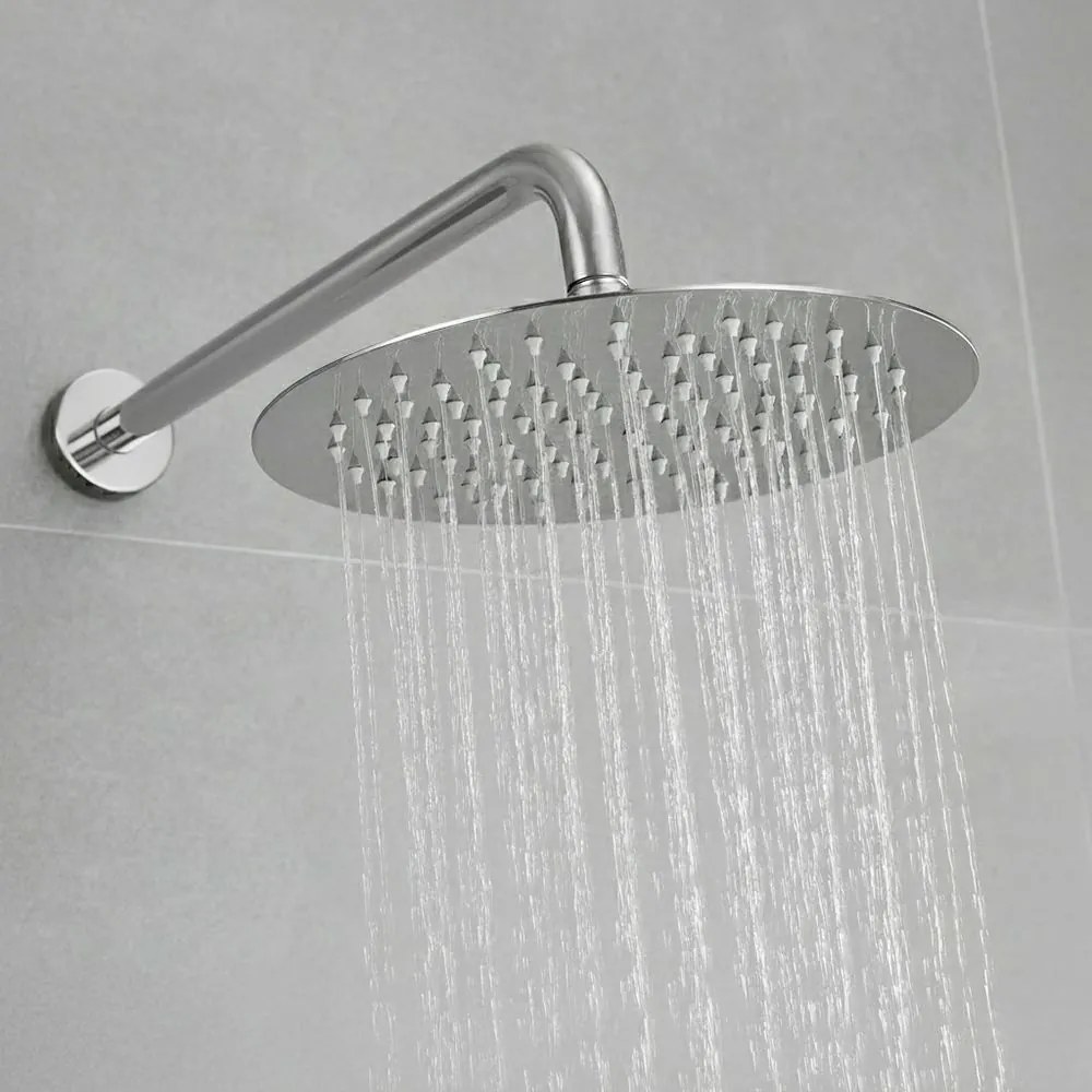 Rea Lungo Diamond, podomítkový sprchový set s dešťovou hlavovou a ruční sprchou, chromová, REA-P6963