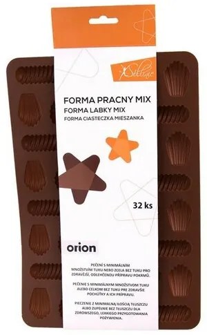 Orion Silikonová forma na pracny MIX, hnědá