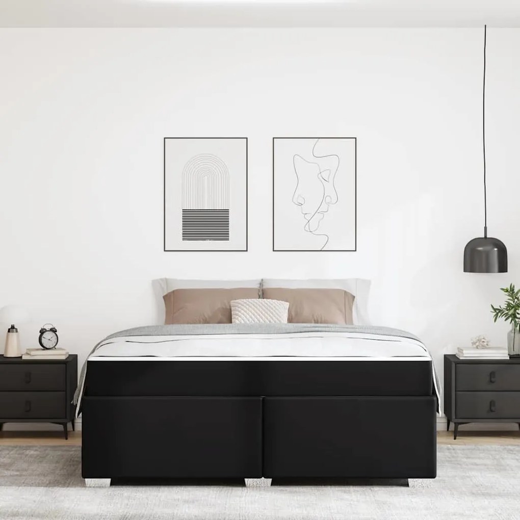 Rám postele Černá 180 x 200 cm PVC 3399246
