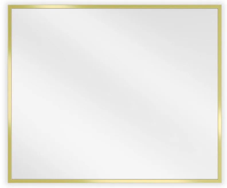 Mexen Loft, obdélníkové koupelnové zrcadlo 60 x 50 cm, barva rámu zlatá lesklá, 9852-060-050-000-50
