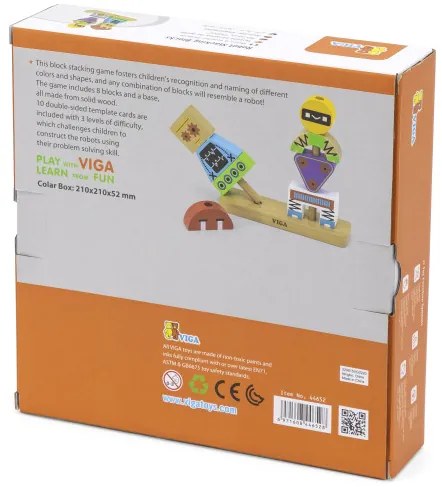 Dřevěná skládačka pro děti Viga 44652 Roboti