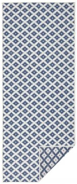 NORTHRUGS - Hanse Home koberce Kusový koberec Twin-Wendeteppiche 103128 blau creme – na ven i na doma Rozměry koberců: 80x350