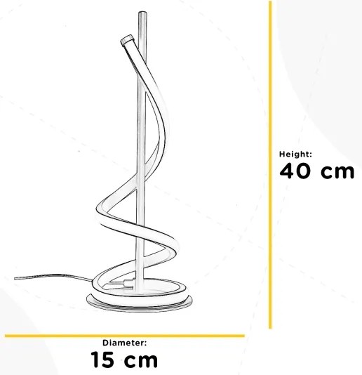 ONLI - LED Stolní lampa TWIST LED/12W/230V 4000K 40 cm černá